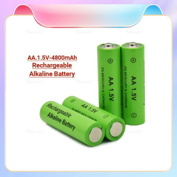 100% Новый аккумулятор 1.5V AA 4800 mAh Зарядный аккумулятор NI - MH 1. ...
