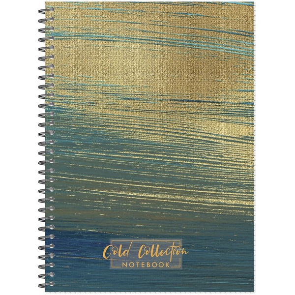 Бизнес-тетрадь Attache Selection А4, 96 листов, Gold Collection, клетка, спираль, картон ...