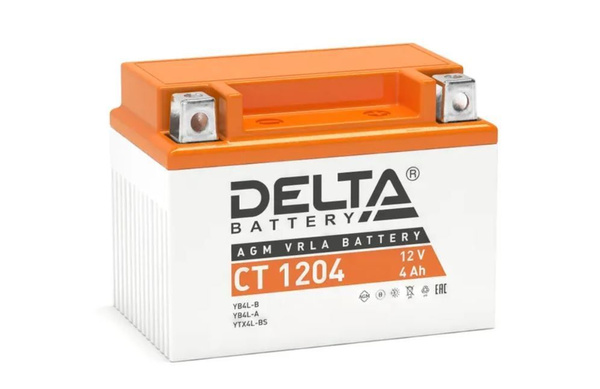 Аккумулятор для мототехники Delta Battery СТ 1204 купить по выгодной ...