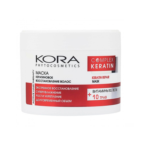 Маска кератиновое восстановление волос 300 мл - KORA Phytocosmetics ...
