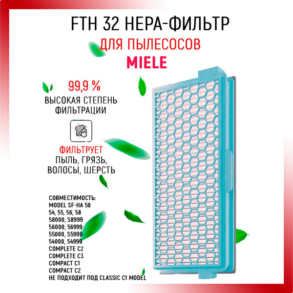 HEPA фильтр для пылесосов MIELE FTH 32 - купить с доставкой по выгодным ...