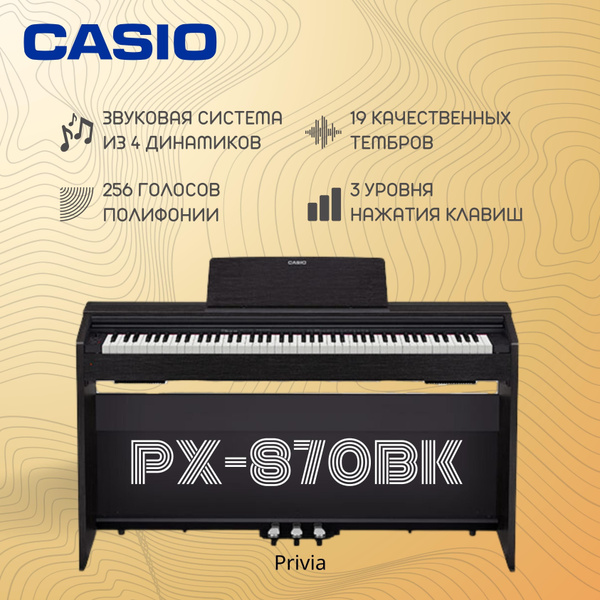 Цифровое пианино Casio Privia PX-870BK черное - купить с доставкой по ...