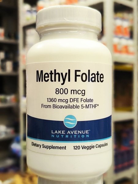 Lake Avenue Nutrition, Methyl Folate, 800 мкг, 120 капсул - купить с ...