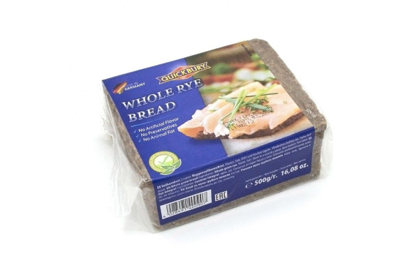 Хлеб Quickbury из ржаной муки грубого помола цельнозерновой Whole rye ...