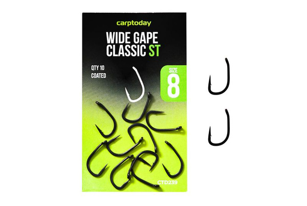 Крючки карповые Carptoday Wide Gape Classic ST Размер №8 - купить с доставкой по выгодным ценам ...