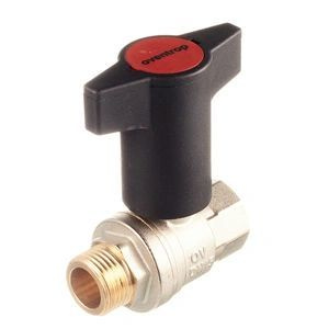 Кран шаровой латунный Oventrop Optibal (1077306) 3/4 ВР(г) х 3/4 НР(ш) полнопроходной бабочка ...