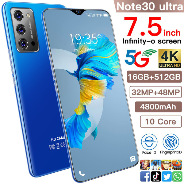 Смартфон MAIMEITE Note30 Ultra 7,5-дюймовый телефон с большим экраном ...