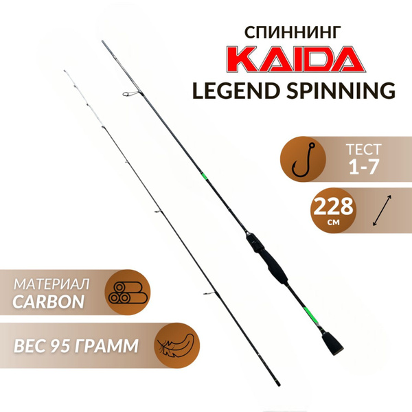 Спиннинг KAIDA Legend Spinning, от 1 гр купить по выгодным ценам в интернет-магазине OZON ...