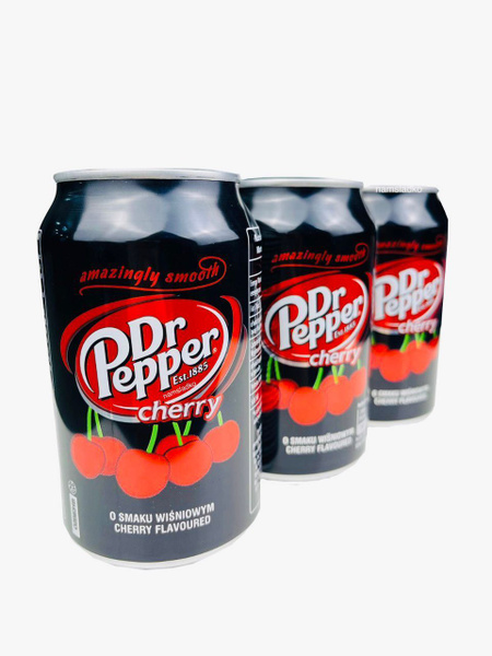 Газированный напиток Dr.Pepper Cherry 330 мл * 3 шт, Европа. - купить с доставкой по выгодным ...