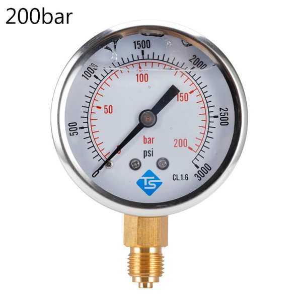 Компактный манометр 1/4" Соединение BSP Нижнее крепление Манометр с ...