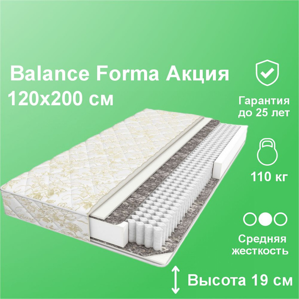 Матрас Мир Матрасов Аскона Balance Forma Акция_200, Независимые пружины, 120 - купить по ...