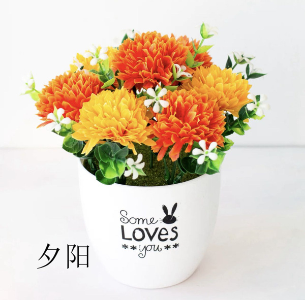 Купить Искусственные цветы в горшке для декора и интерьера по выгодной цене в интернет магазине