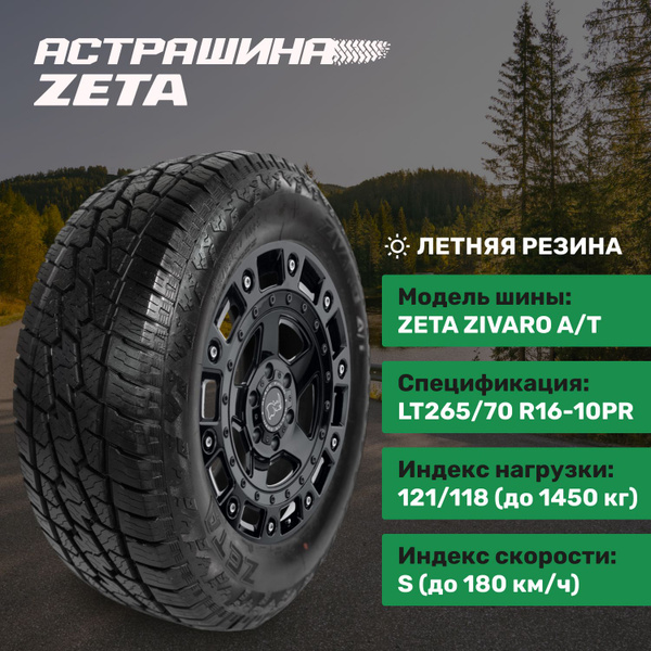 Шины для внедорожника Zeta 265/70 16 Лето Нешипованные - купить в ...
