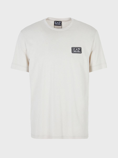 Футболка EA7, размер 46, 48, цвет светло-бежевый, 100% хлопок - купить по выгодной цене в ...