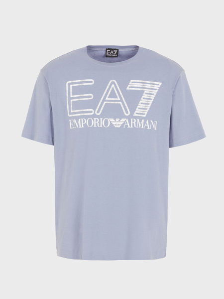 Футболка EA7, размер 46, 48, цвет светло-синий, 100% хлопок - купить по выгодной цене в интернет ...