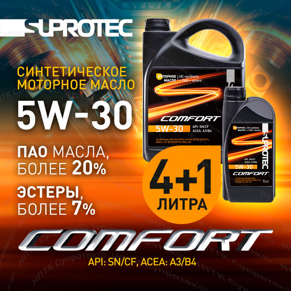 Масло моторное Suprotec 5W-30 Синтетическое - купить в интернет ...