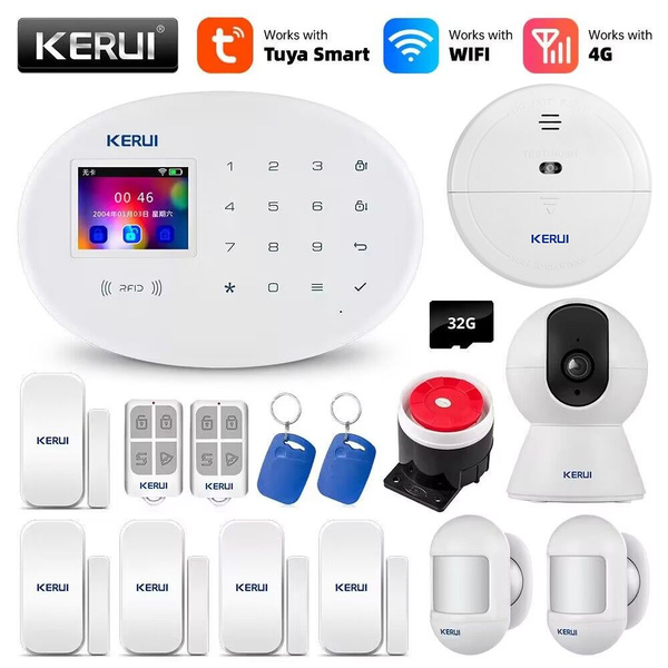 KERUI Tuya Wi-Fi GSM 4G умная домашняя охранная сигнализация RFID ...