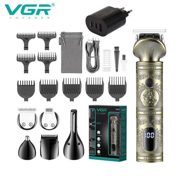Машинка для стрижки VGR V-106, бронза - купить по выгодным ценам в интернет-магазине OZON ...