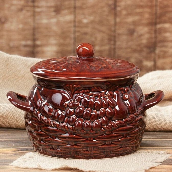 Супница с ручками и крышкой "Вишня" 3,2 л керамическая 20x27x20 см ...