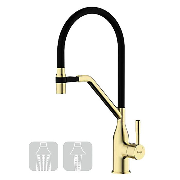 Смеситель для кухни с гибким изливом и душем Frap F4497-3 купить на OZON по низкой цене (1755315287)