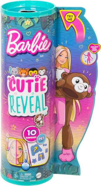 Barbie - Куклы Barbie Cutie Reveal, серия Тропические джунгли обезьянка ...