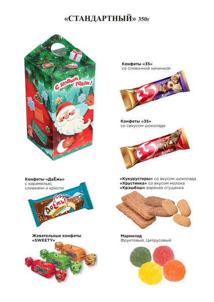 Сладкий новогодний подарок для детей и сладкий бокс для взрослых на ...