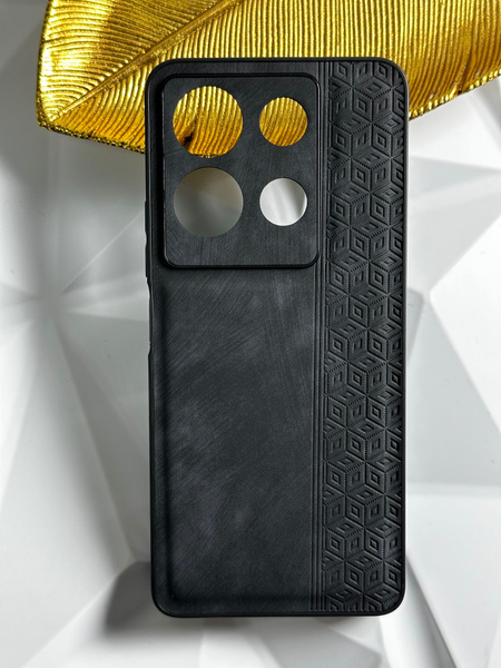 Чехол кожаный на Infinix Note 30 / Чехол на Инфиникс Ноте 30 с защитой ...