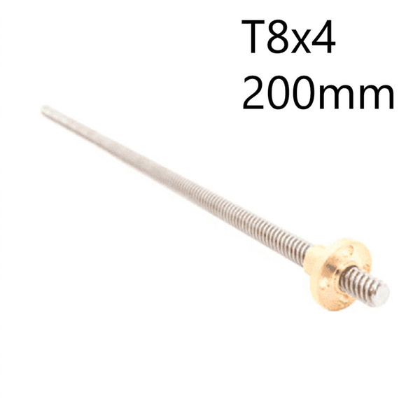 Винт трапецеидальный T8x4 с гайкой (200мм) - купить с доставкой по ...