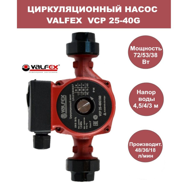 Циркуляционный насос Valfex VCP, 230 л/мин - купить по выгодной цене в интернет-магазине OZON ...