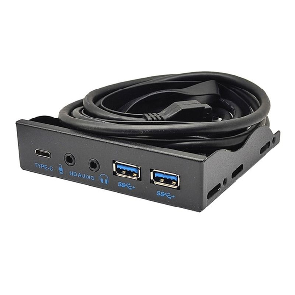 Передняя панель USB для ПК USB3.2 10 Гбит/с Тип C + 19-контактный 2 ...