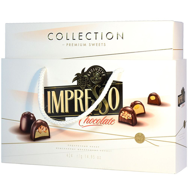 Шоколадные конфеты IMPRESSO 424гр_Подарочный набор белорусских ...