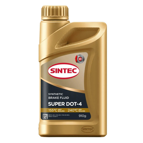Тормозная жидкость SINTEC SUPER DOT-4 - 910г купить на OZON по низкой цене (1392888493)