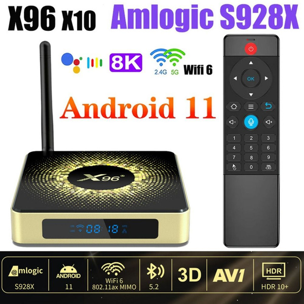 X96 X10 Amlogic S928X-J 8 ГБ 64 ГБ, 8K USB3.0 Wi-Fi6 BT, 1000M LAN ...