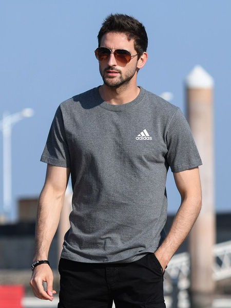 Футболка adidas, размер 44, цвет темно-серый, 100%cotton - купить по ...
