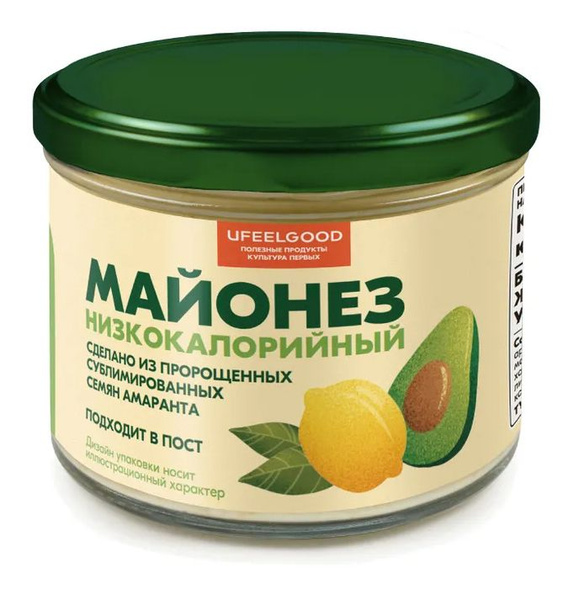 Майонез веганский, постный, UFEELGOOD, 230 мл - купить с доставкой по ...
