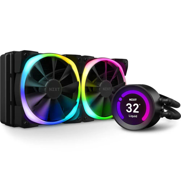 кулер,NZXT Kraken Z53 RGB 240 мм жидкость с ЖК-дисплеем, черный купить ...