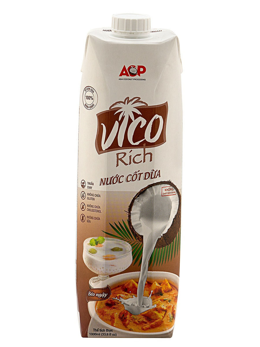 Кокосовые сливки ACP VICO Rich (жирность 26%), 1 л. — купить в интернет ...