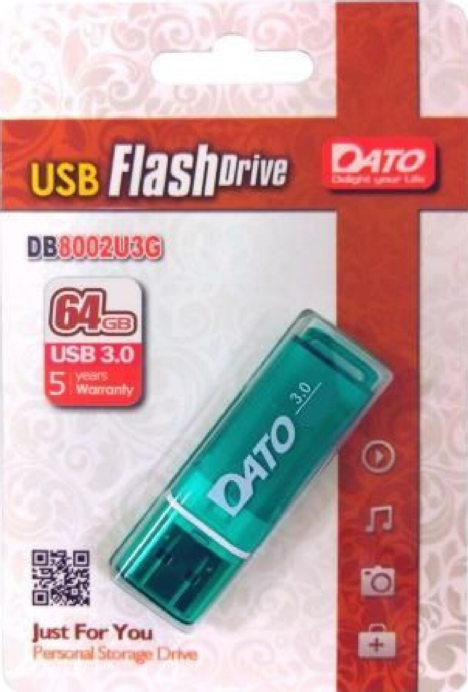 USB Флеш-накопитель Dato DB8002U3 DB8002U3G-128G USB 3.0 зеленый 128 ГБ ...
