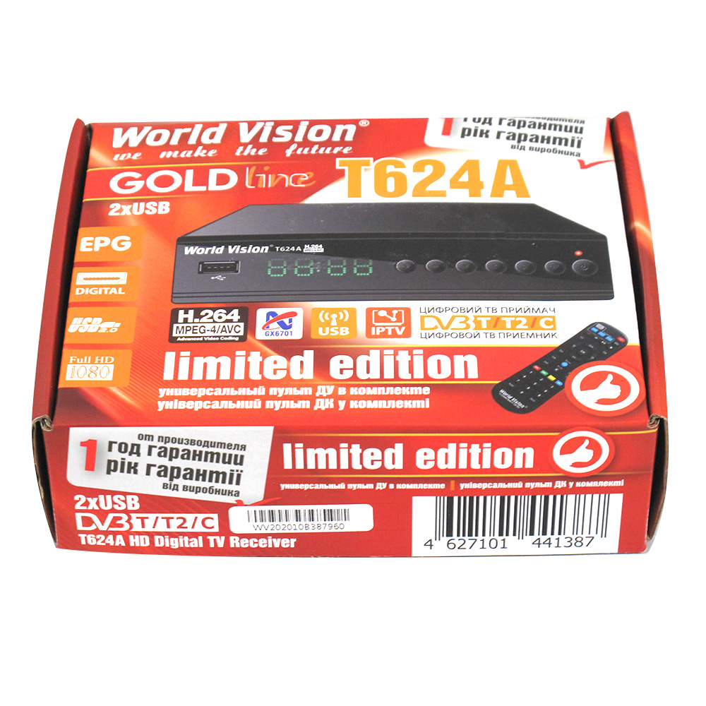 ТВ-тюнер World Vision T624A , черный — купить в интернет-магазине OZON ...