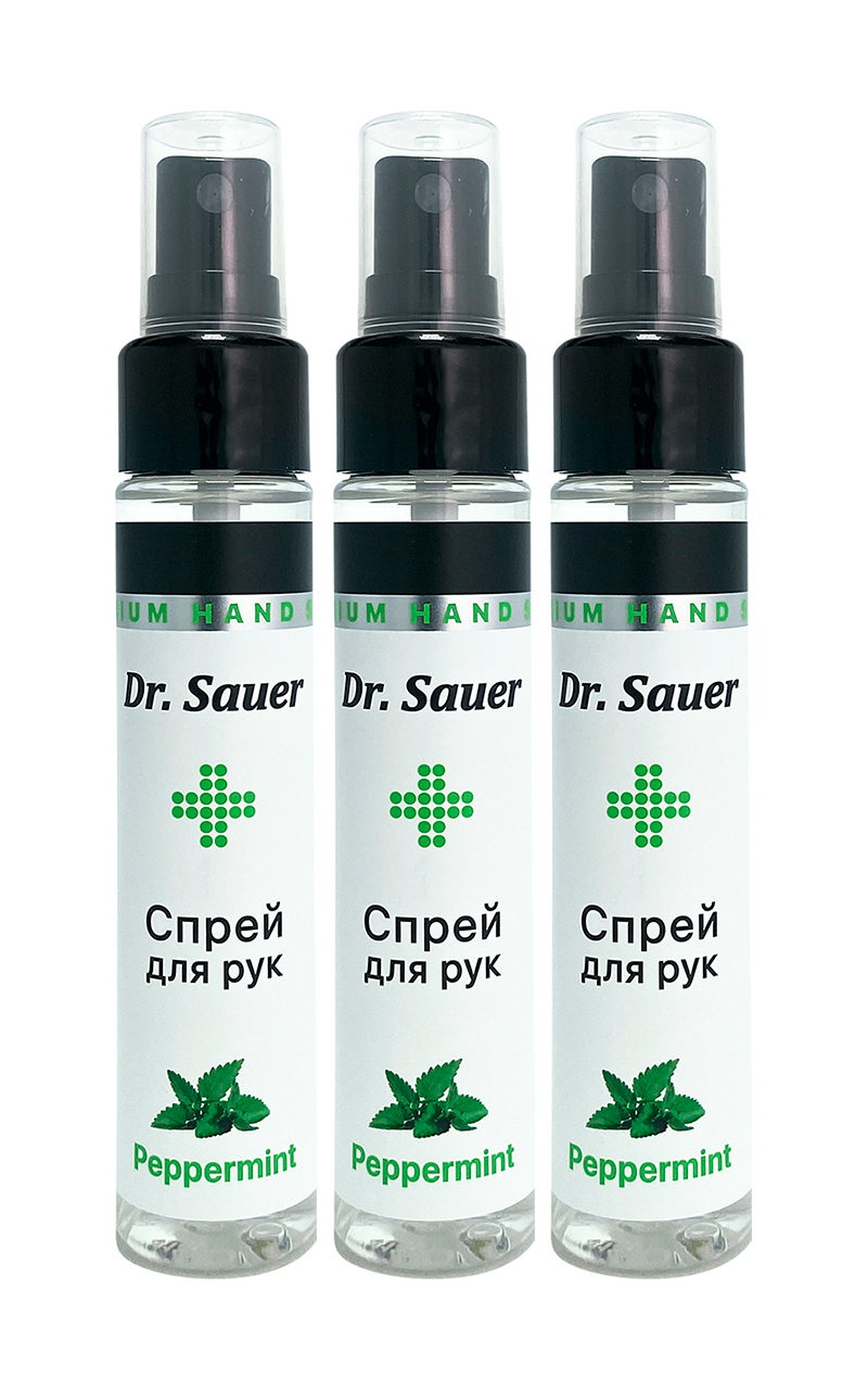 Спрей для рук с антибакт. эффектом Dr.Sauer Peppermint (60мл., набор ...