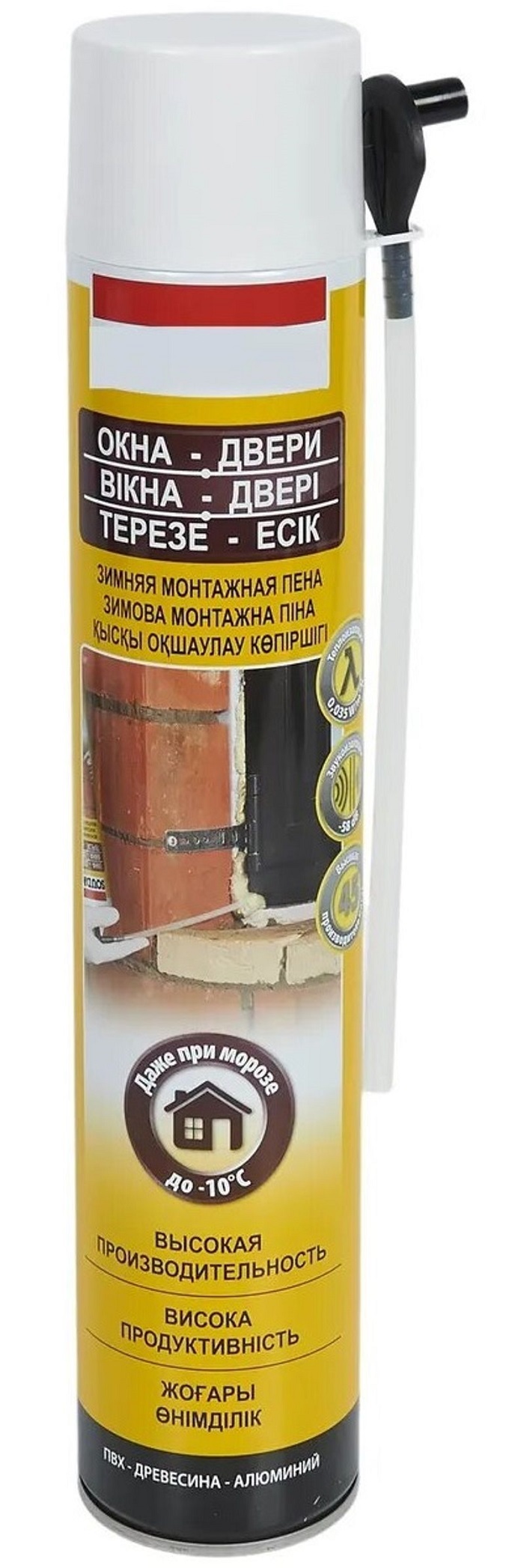 Бытовая монтажная пена ЛЕТО для заделывания щелей при строительстве ...