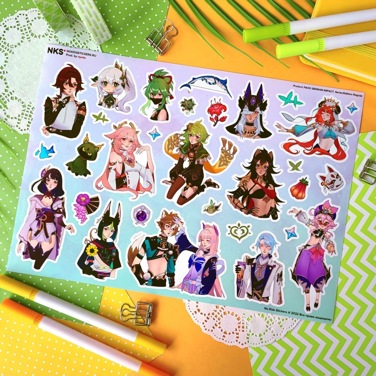 Genshin Impact Stickers – купить в интернет-магазине OZON по низкой цене