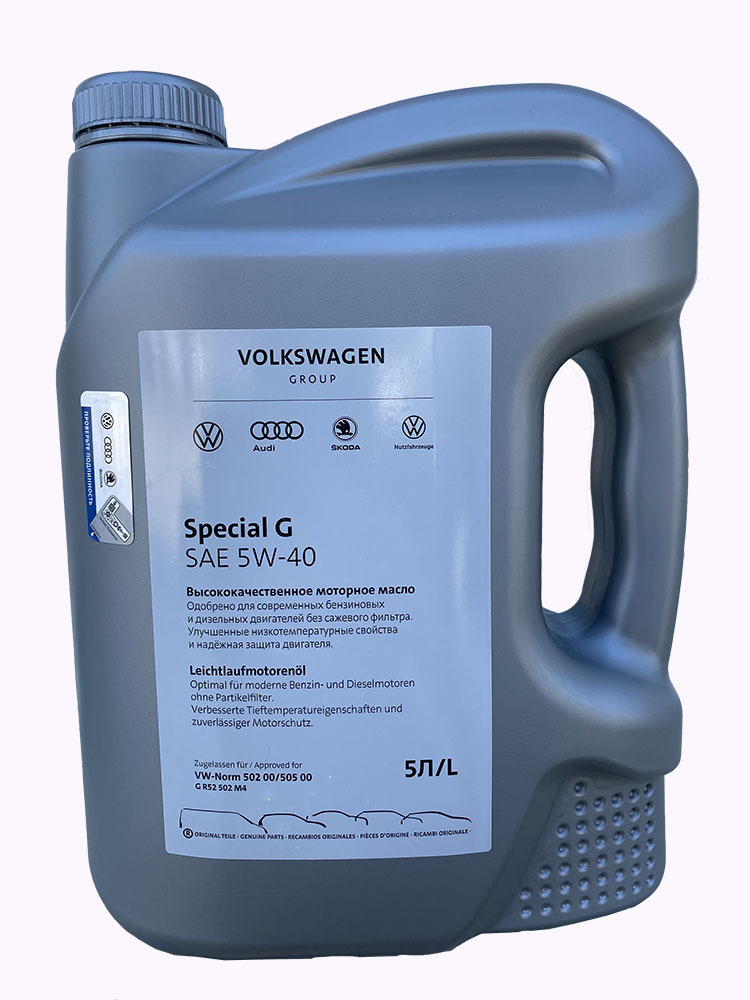 Моторное масло Volkswagen AG SPECIAL G 5W-40 Синтетическое 5 л - купить ...