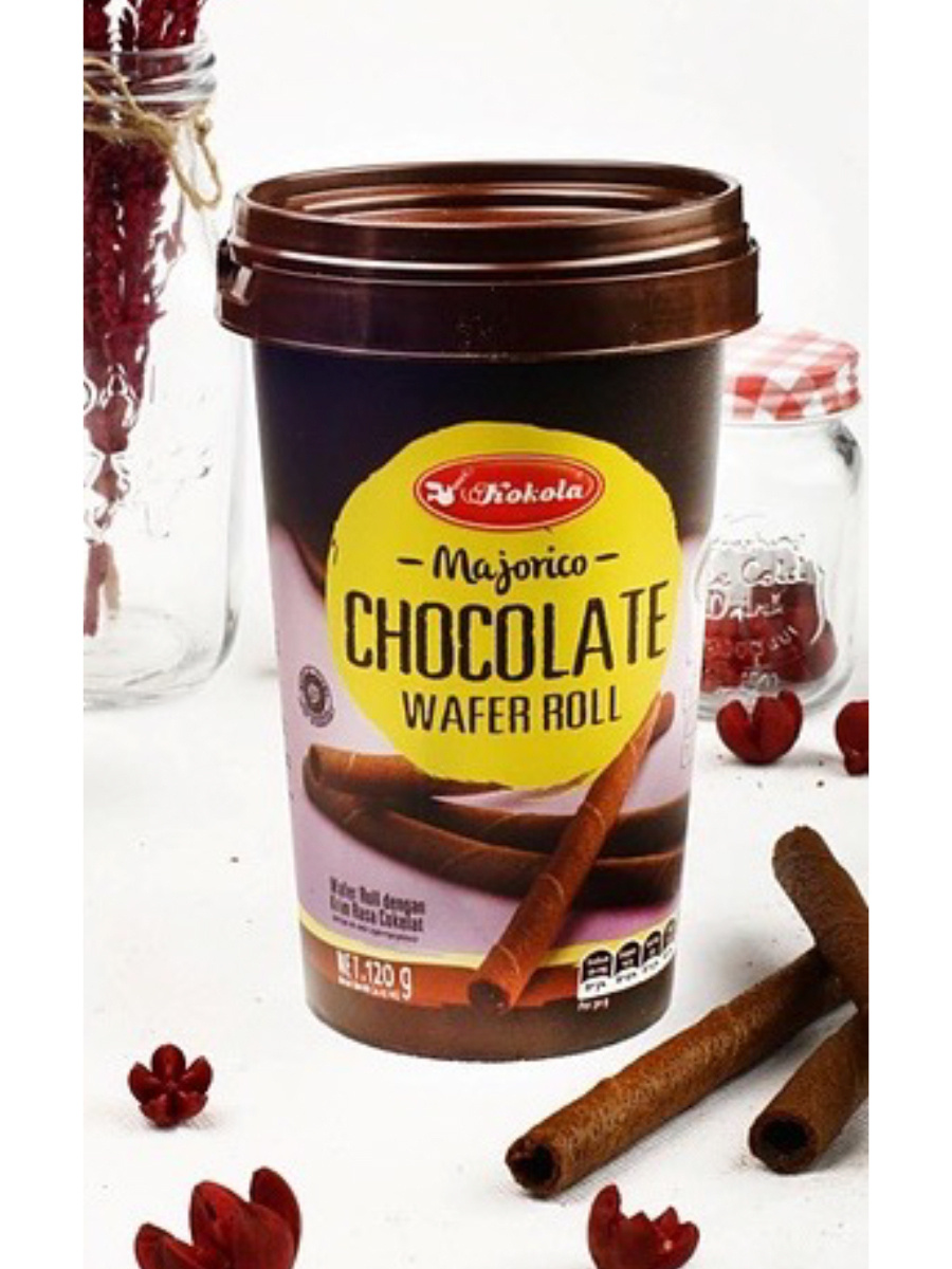 Вафельные трубочки Маджорико со вкусом шоколада (Majorico Chocolate ...