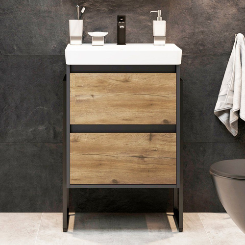 144 отзыва на Тумба с раковиной STWORKI Кронборг 55 подвесная, напольная, 55 см, серая, из ...