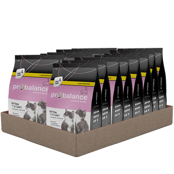 Сухой корм для котят Probalance 1'st Diet Kitten, 8 шт. х 400 г ( 3,2 ...