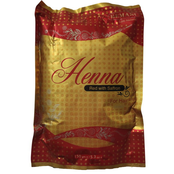 HEMANI Хна для волос и мехенди, красная с шафраном/ Henna Red with ...