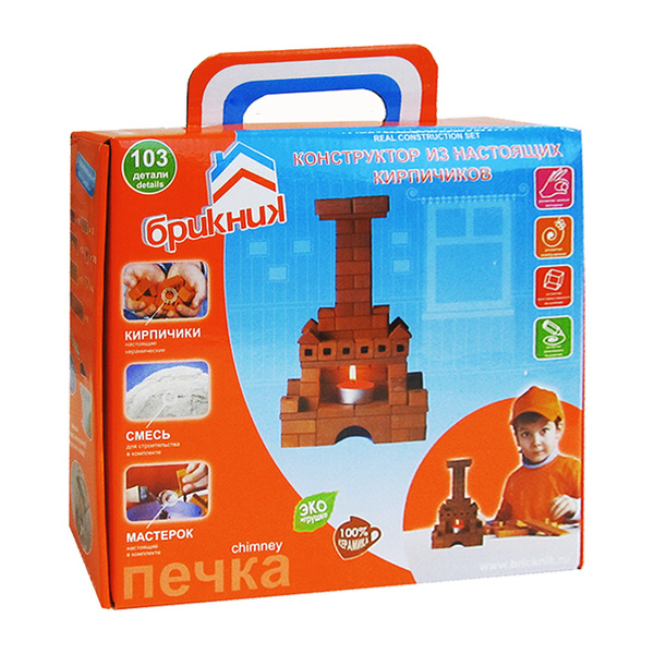 Конструктор детский из настоящих кирпичиков Brickmaster "Печка ...