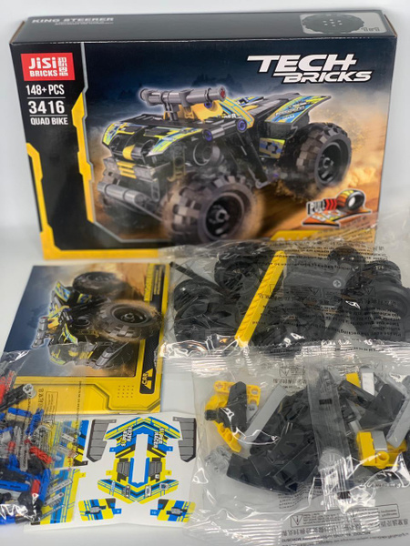 Конструктор " Квадроцикл TECH BRICKS" 3416 , инерционный 148 деталей - купить с доставкой по ...