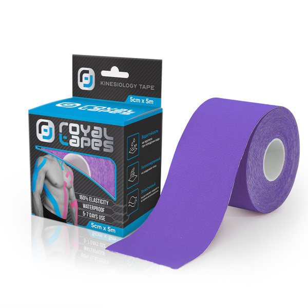 Royal Tapes Кинезиотейп GameWear марио 5см Х 500 см, фиолетовый ...